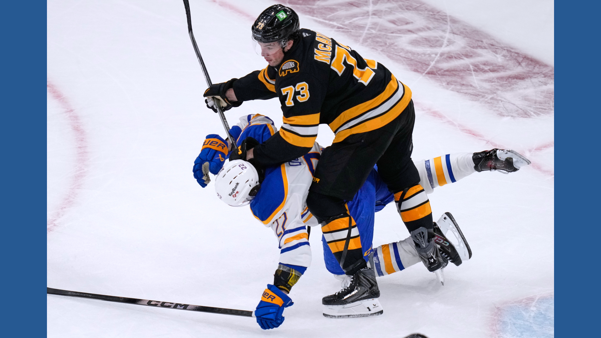 Bruins' Charlie McAvoy suspended 6 games for slashing Sabres' Zach ...