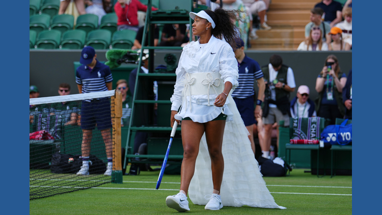 Naomi Osaka shows off another fashion creation as 2nd round gets under ...