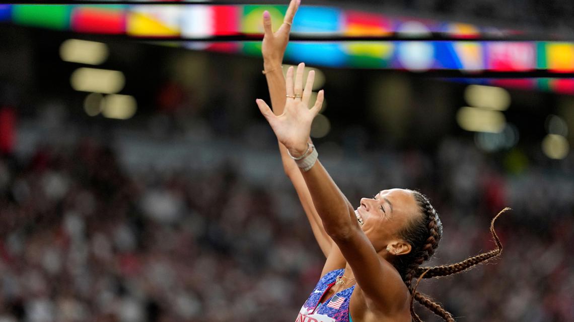 Olympian Anna Hall, Giants WR Darius Slayton announce engagement | khou.com
