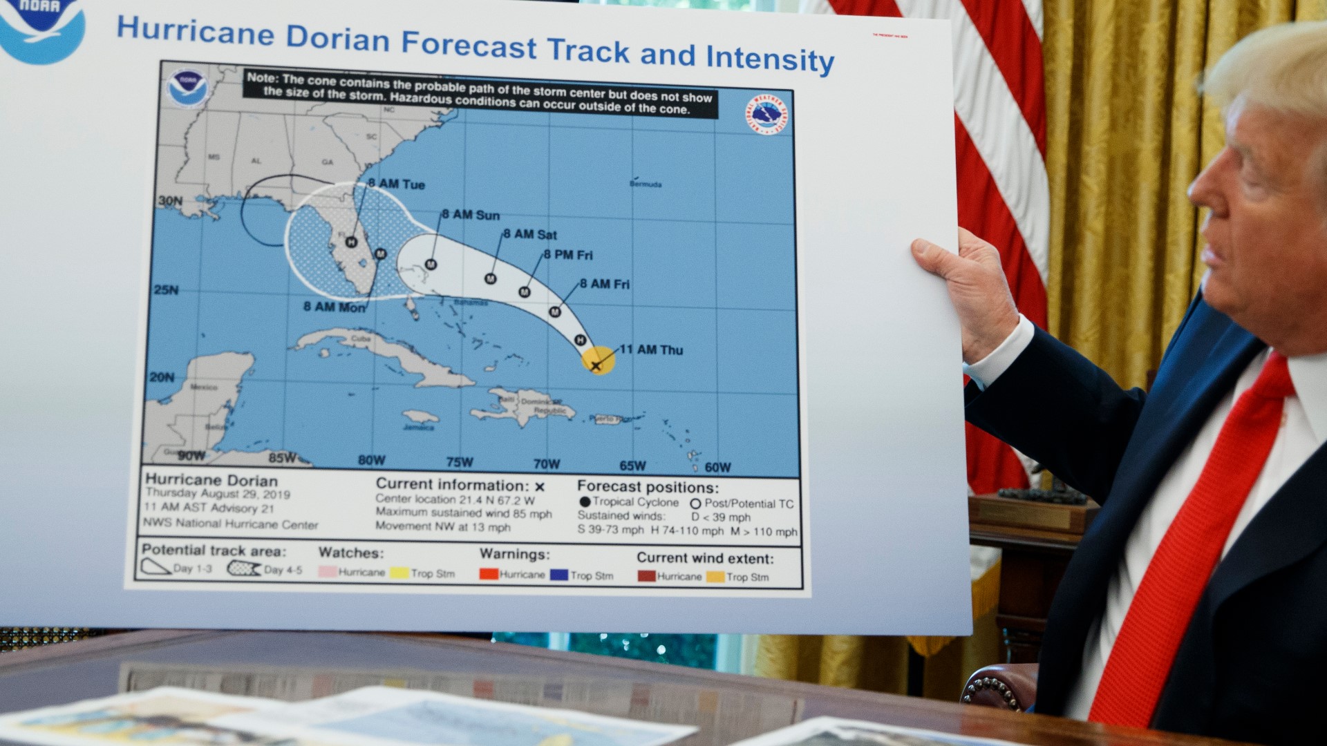 Trumps Hurricane Dorian Map Seemed Altered To Include Alabama