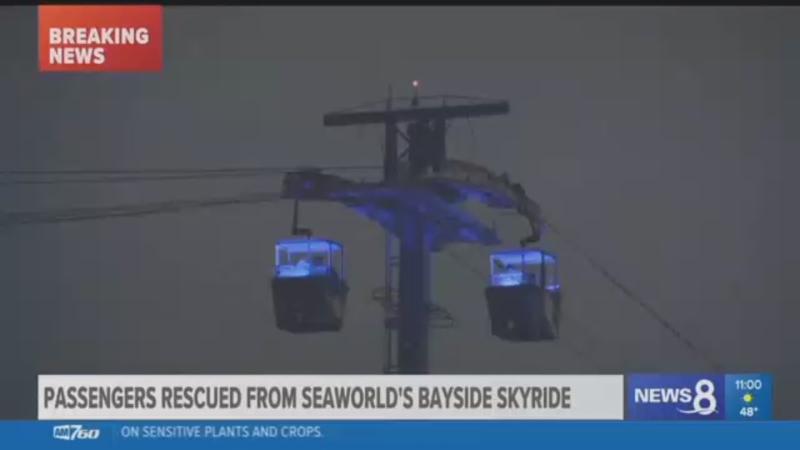 16 people rescued from stuck SeaWorld ride over water (11 pm update ...