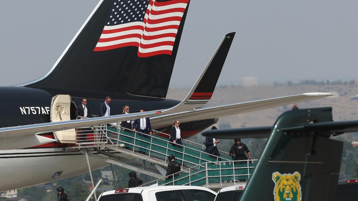 Trump plane diverted, lands safely on way to Montana rally | khou.com
