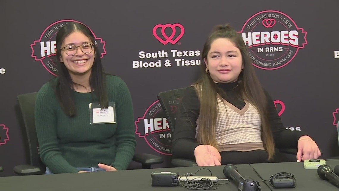 Robb Elementary shooting survivor meets with blood donors | khou.com