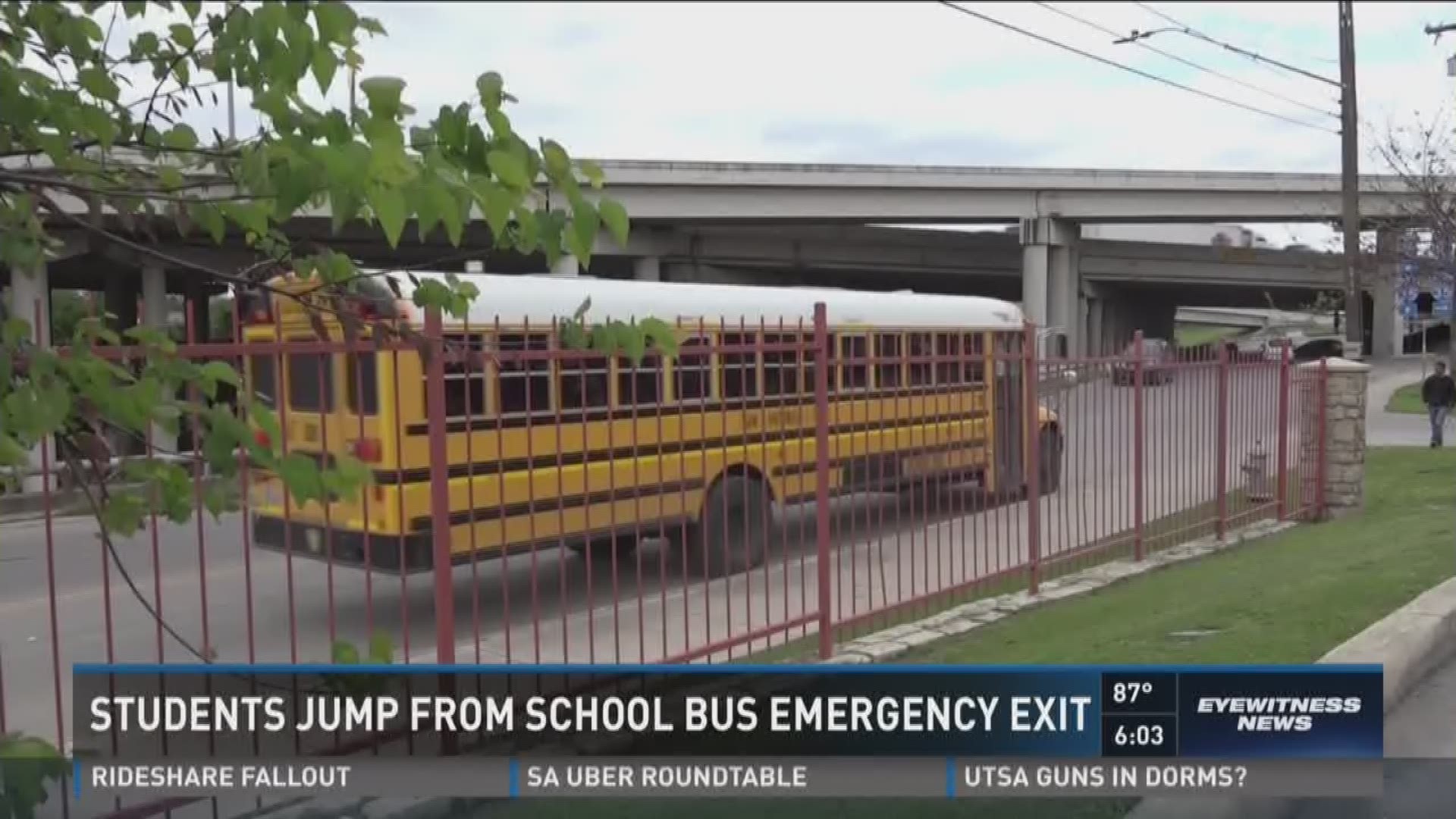 Security cameras capture students trying to escape school bus | khou.com