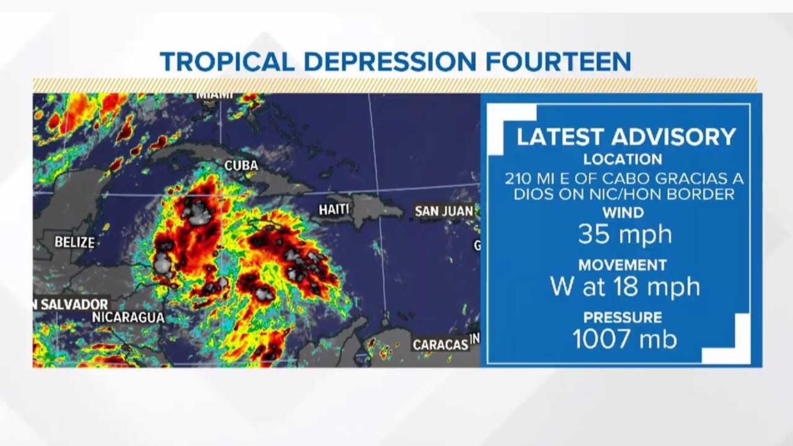Tropical Depression 14 spaghetti models, track and satellite | khou.com