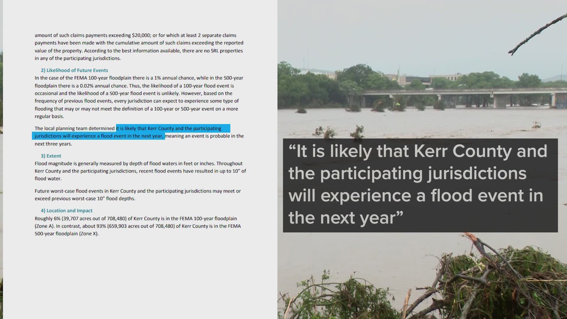 Kerr County flood risks predicted before July 4th | khou.com