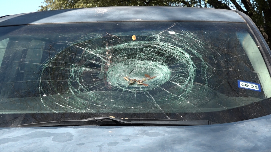 Something smashed her windshield on a Texas highway | khou.com