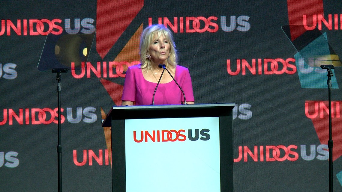 First Lady Dr. Jill Biden apologizes for 'taco' remark in Texas | khou.com
