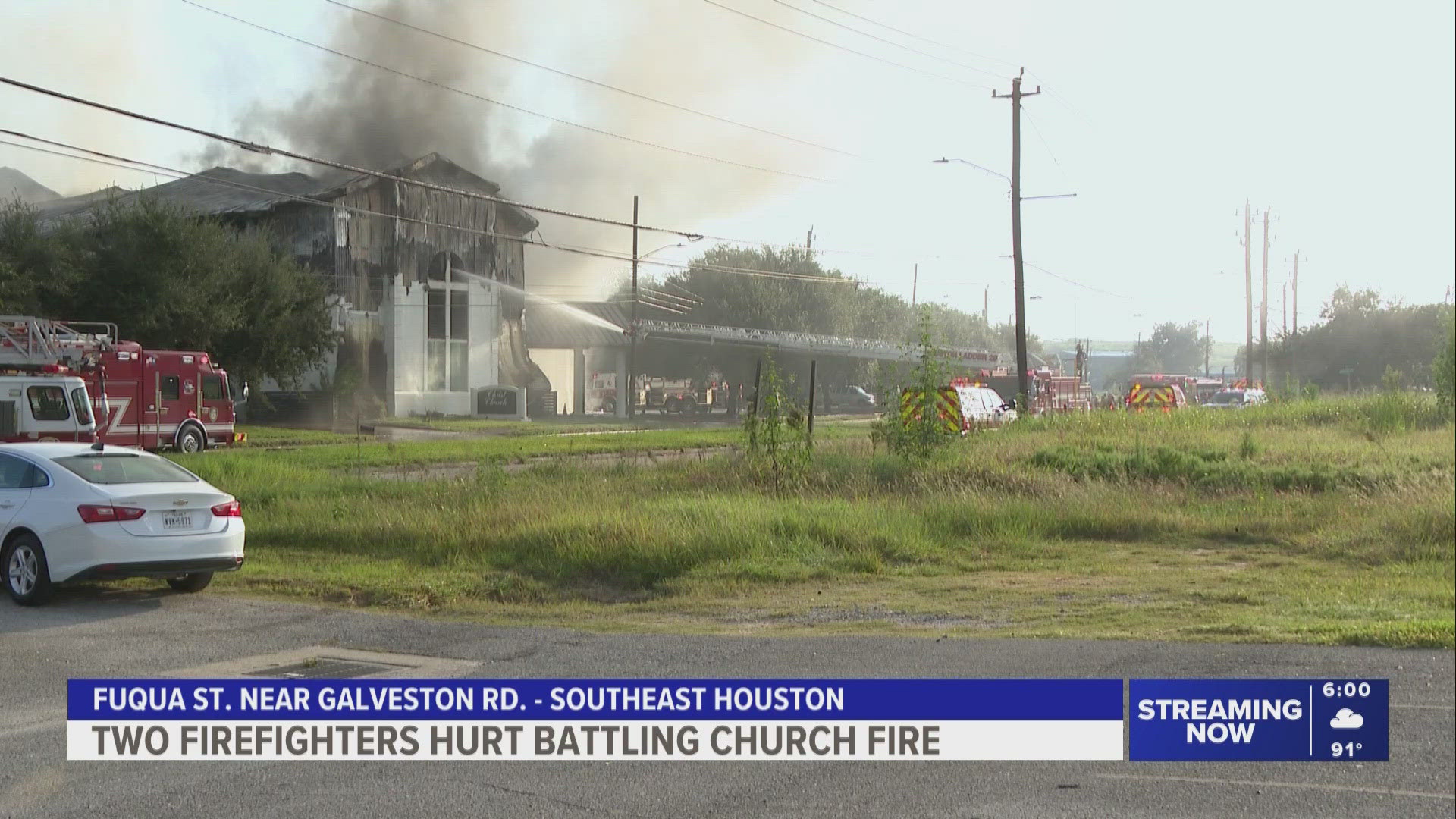 Firefighters injured battling southeast Houston church fire | khou.com