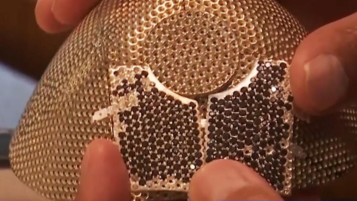 This $1.5 million face mask is made from gold and has 3,600 diamonds ...