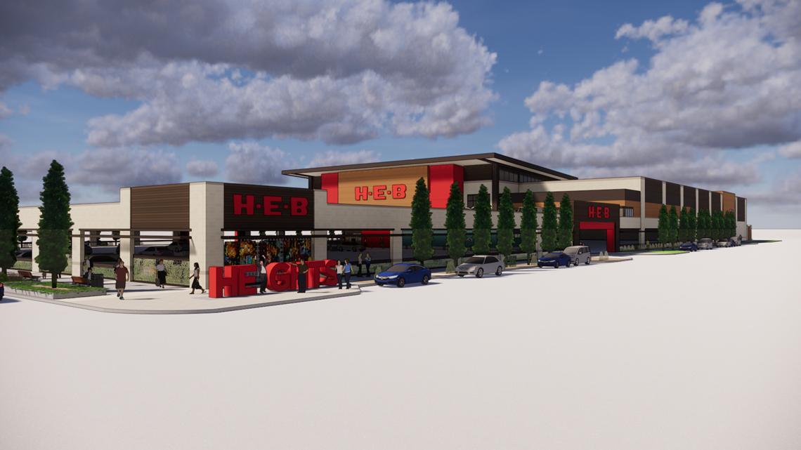H-E-B's two-story store is now open in The Heights! Why a law had to ...