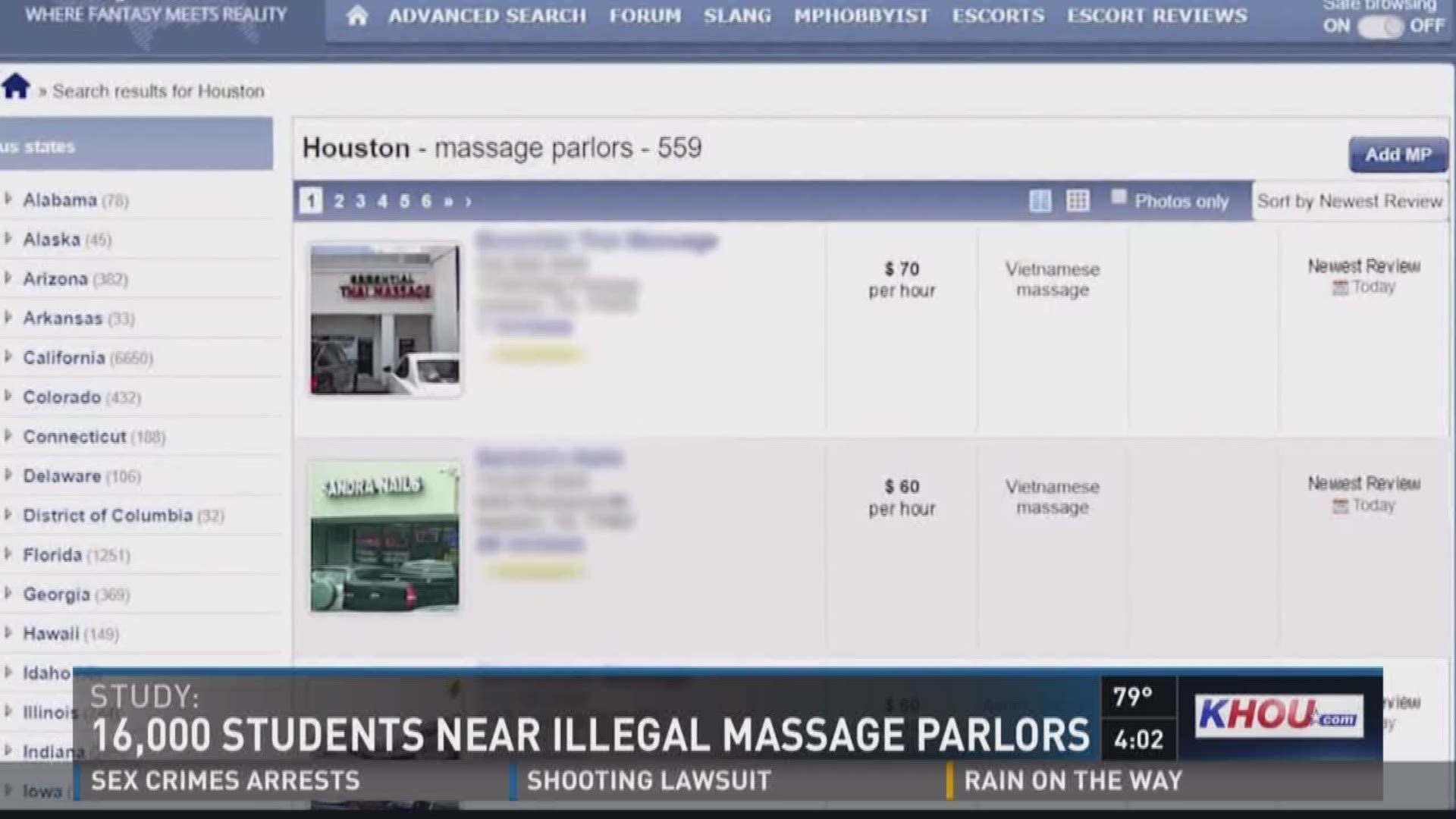 Hundreds Of Suspected Illegal Massage Businesses Found Near Harris