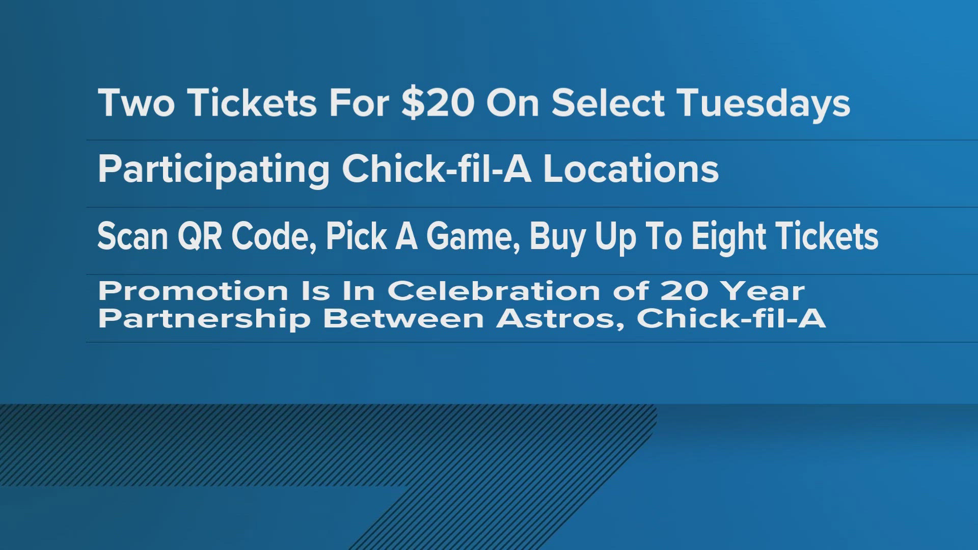 2 Astros tickets for $20? Houston Chick-fil-A locations launch weekly ...
