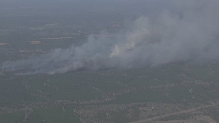 Texas wildfire map: Pauline Road Fire & air quality concerns | khou.com