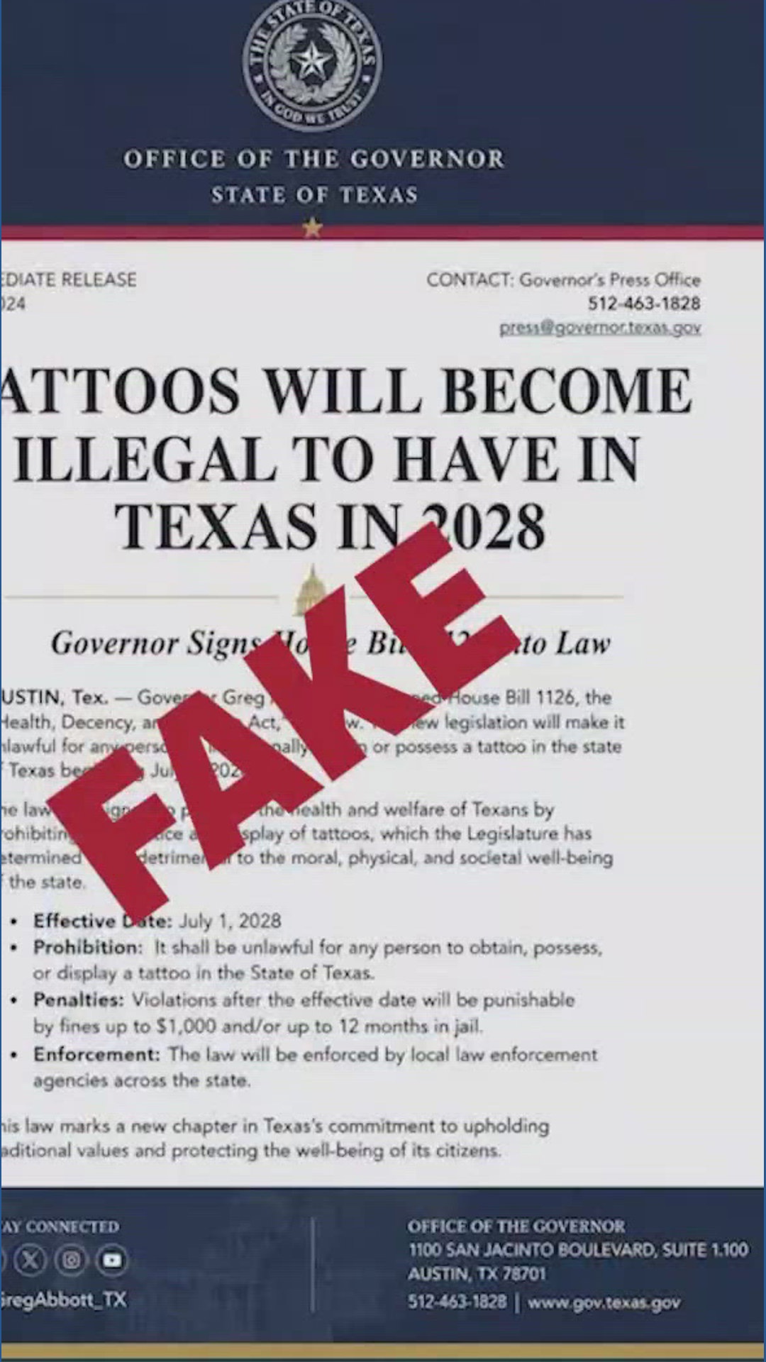 Are tattoos being banned in Texas? Another reason not to believe ...
