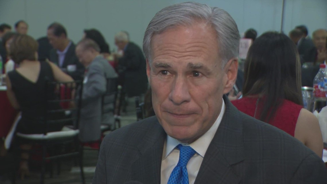 Gov. Greg Abbott speaks in Houston at Texas Asian Republican Assembly ...