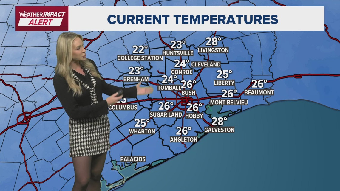 Freezing morning grips Houston as wind chills dip into the teens | khou.com