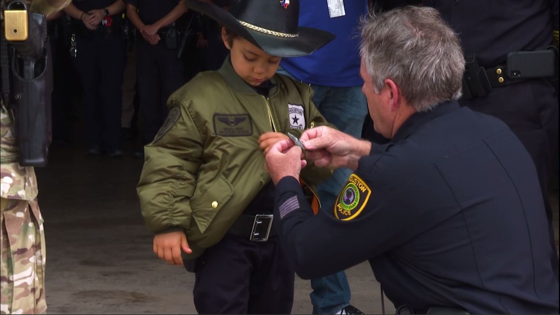 Officer Abigail honored by HPD's Air Support Unit and SWAT team | khou.com