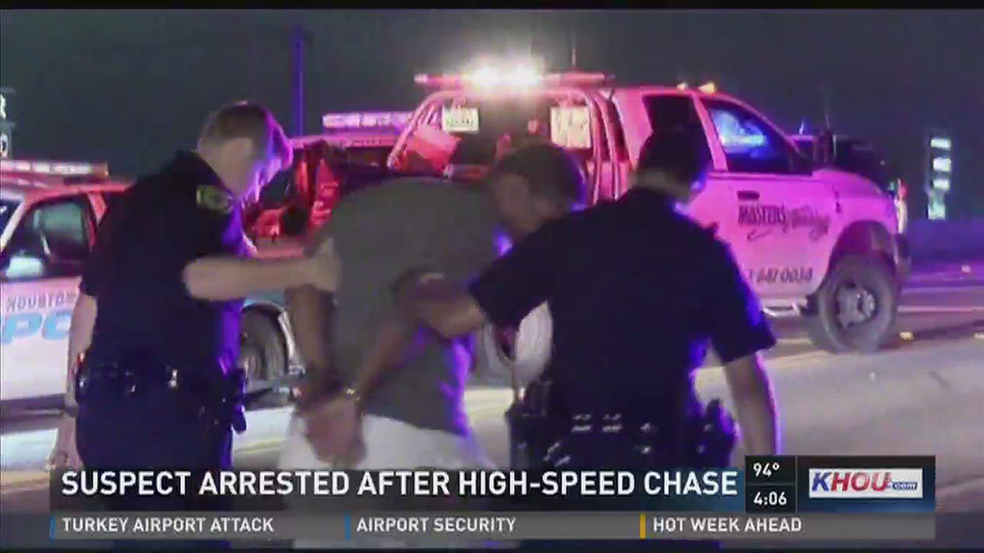 Man arrested after high-speed chase into Conroe | khou.com