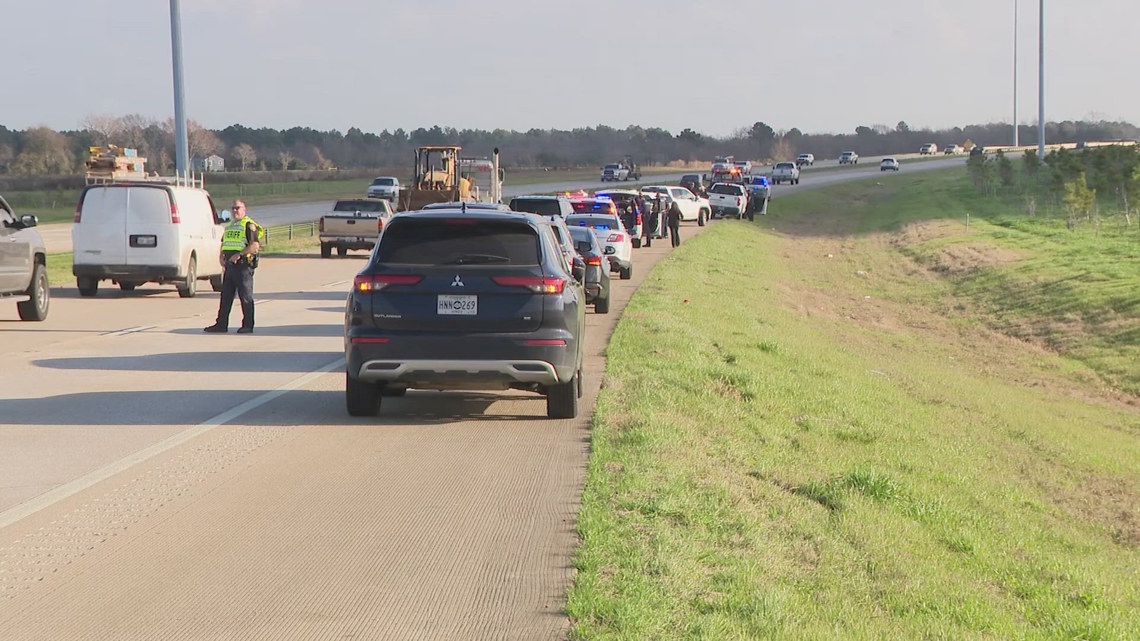 HCSO: Man shot while driving company vehicle on Grand Parkway near ...
