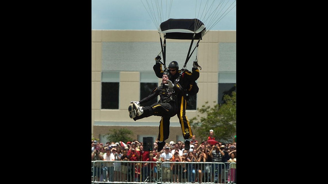 Photos: President Bush skydives for 80th, 90th birthdays | khou.com
