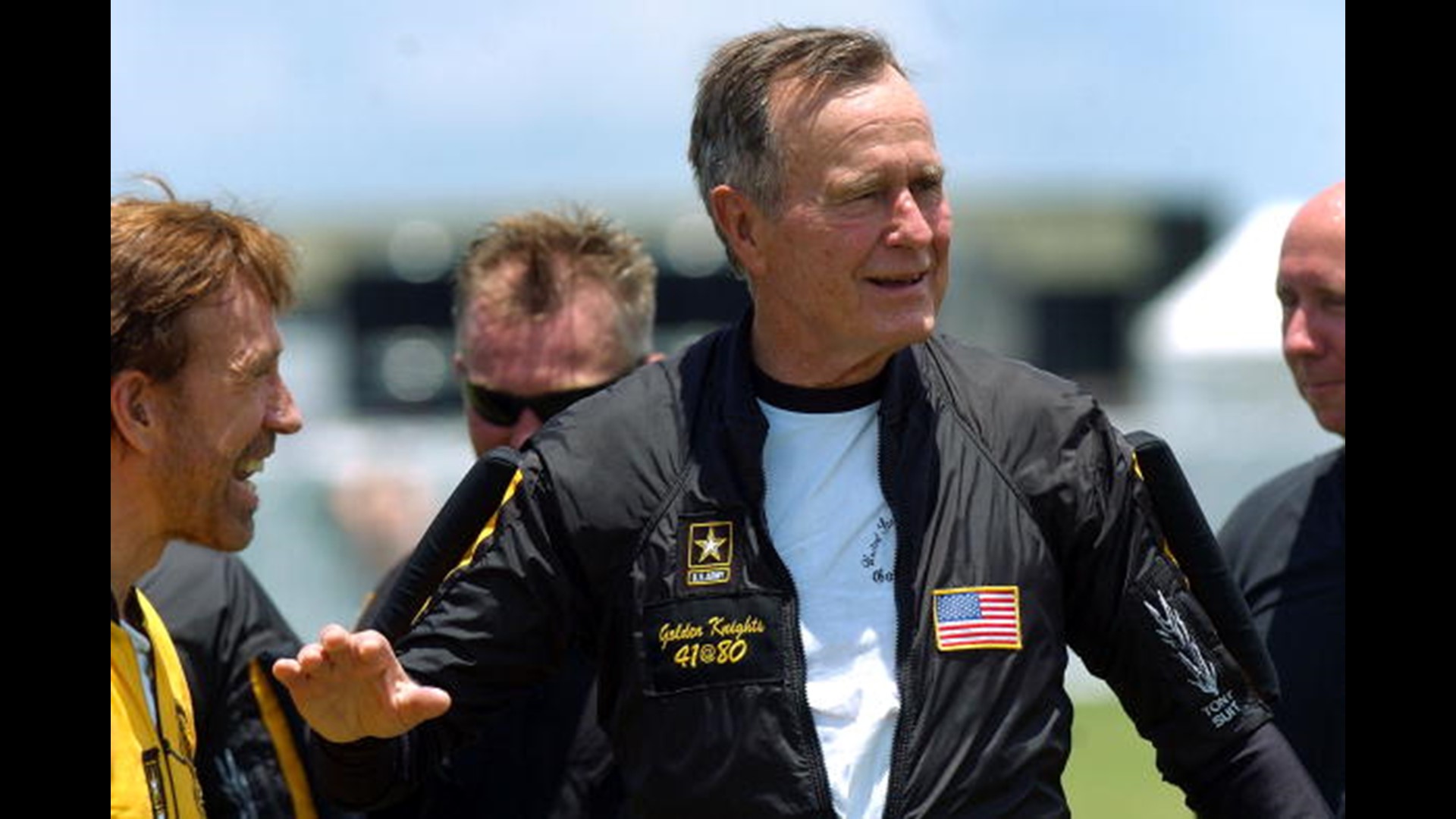 Photos: President Bush skydives for 80th, 90th birthdays | khou.com