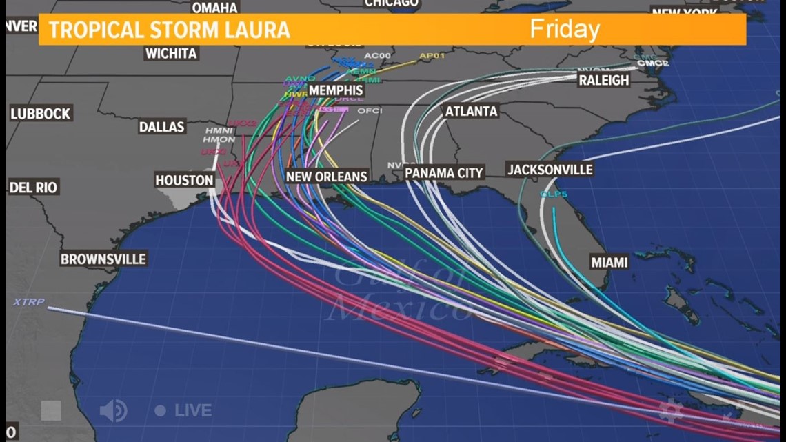 Tropical Storm Laura, Depression 14 spaghetti models, track | khou.com
