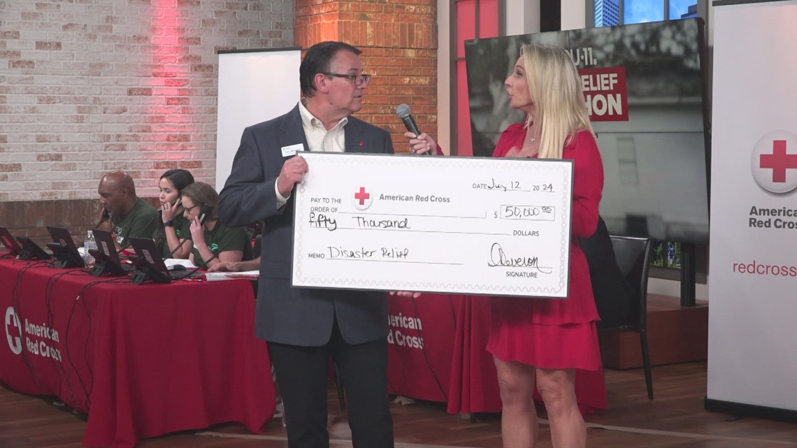 KHOU 11 Beryl Relief telethon raises over $500,000 for Red Cross | khou.com