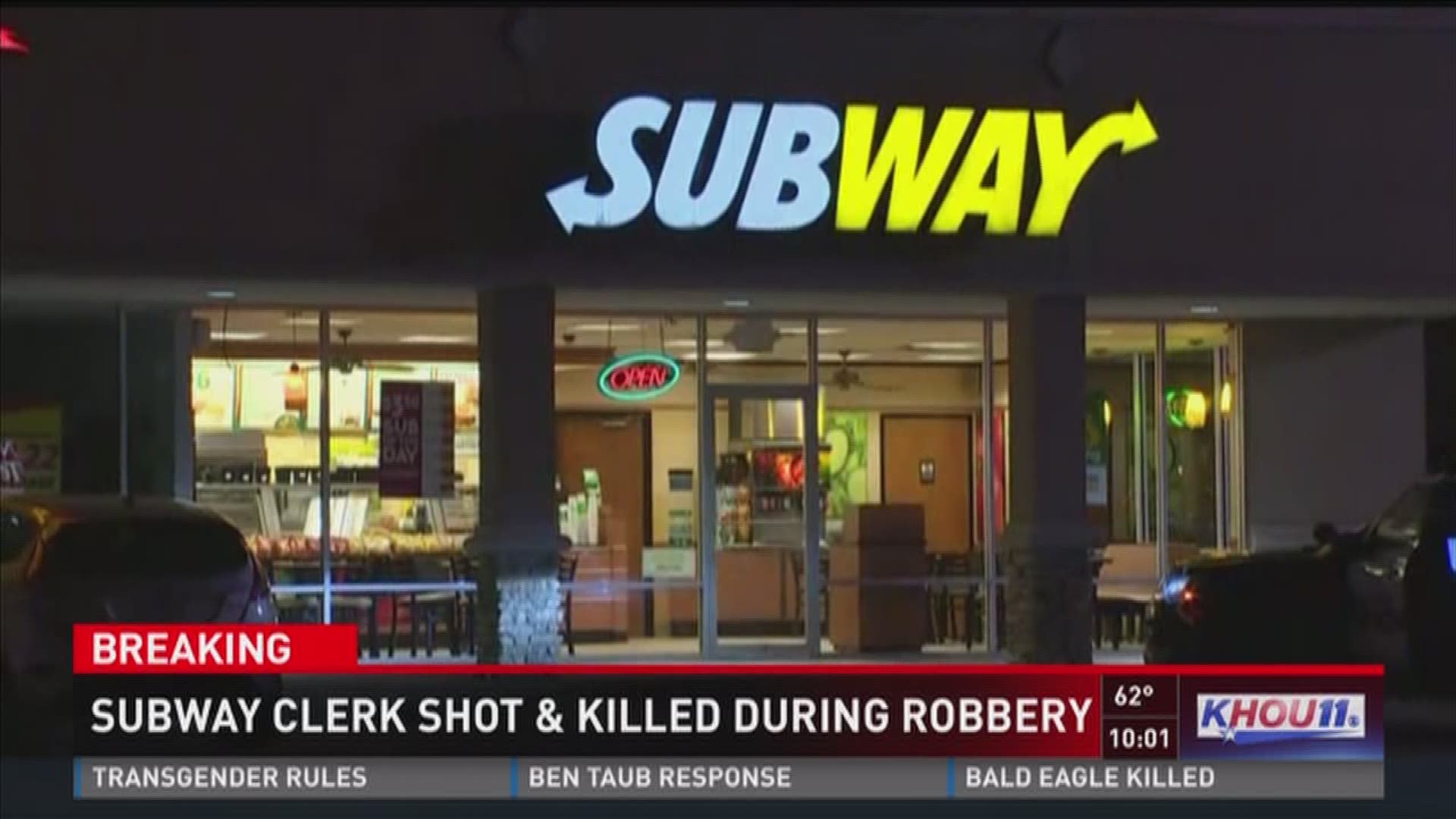 Teen Subway employee shot, killed during armed robbery | khou.com Teen Subway employee shot, killed during armed robbery | khou.com