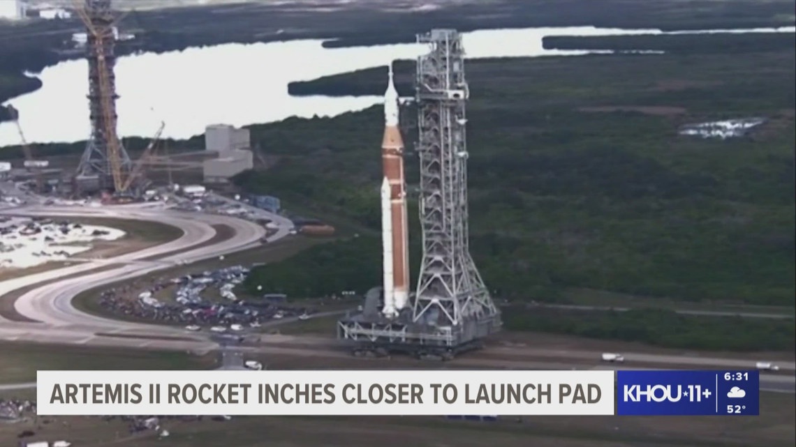 NASA Artemis II rocket inches closer to launch pad | khou.com