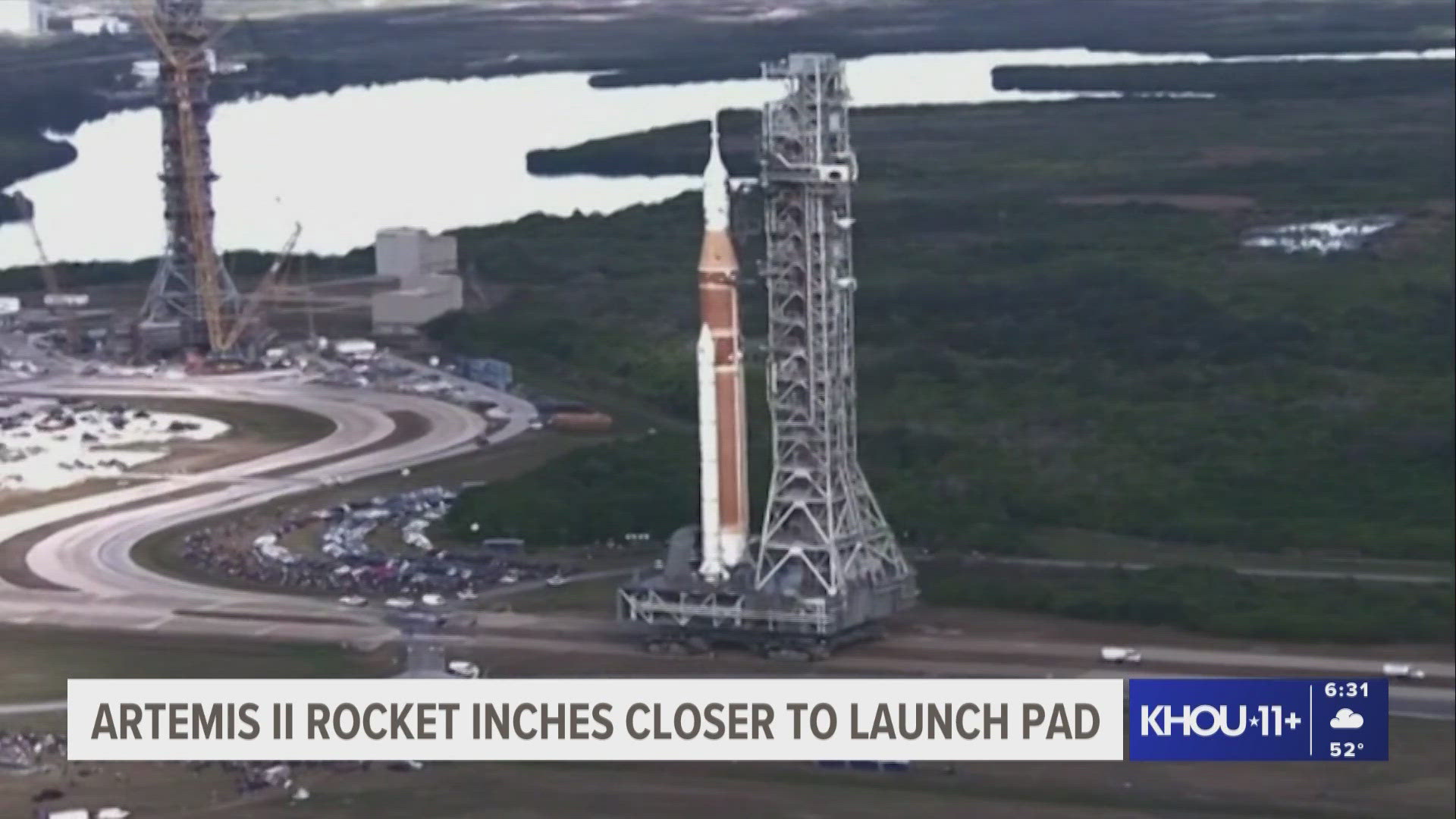 NASA Artemis II rocket inches closer to launch pad | khou.com