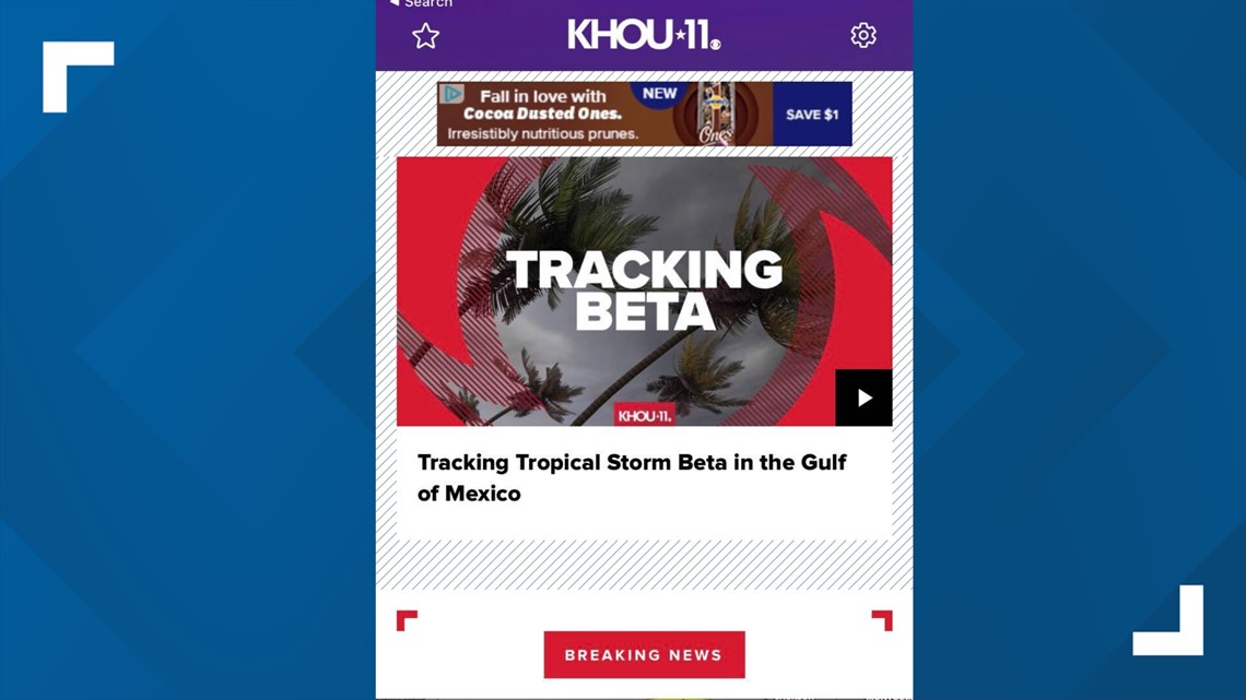 Get alerts on Beta with the KHOU 11 app | khou.com
