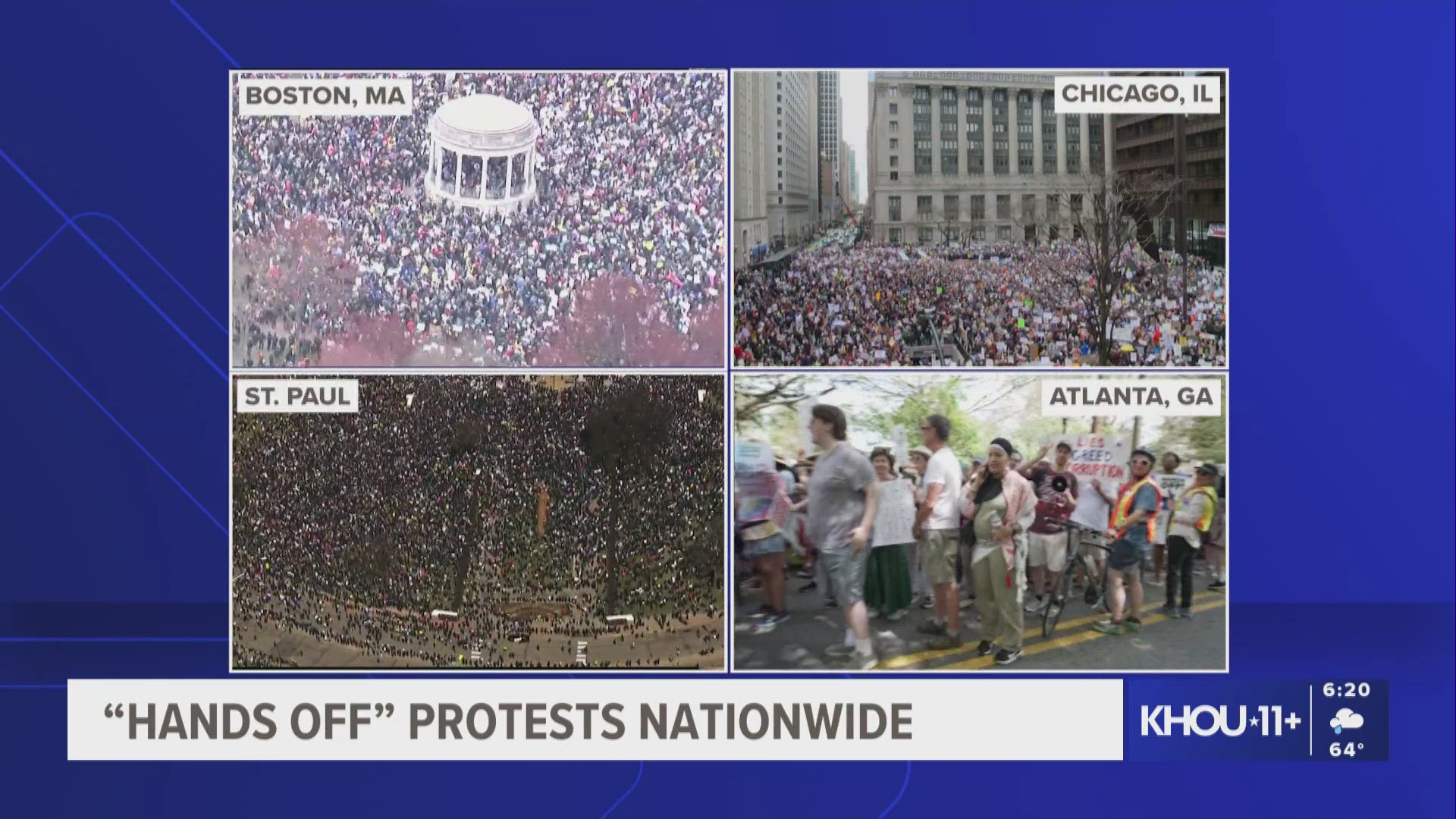 Houston protest: Hundreds protest Trump over government downsizing ...