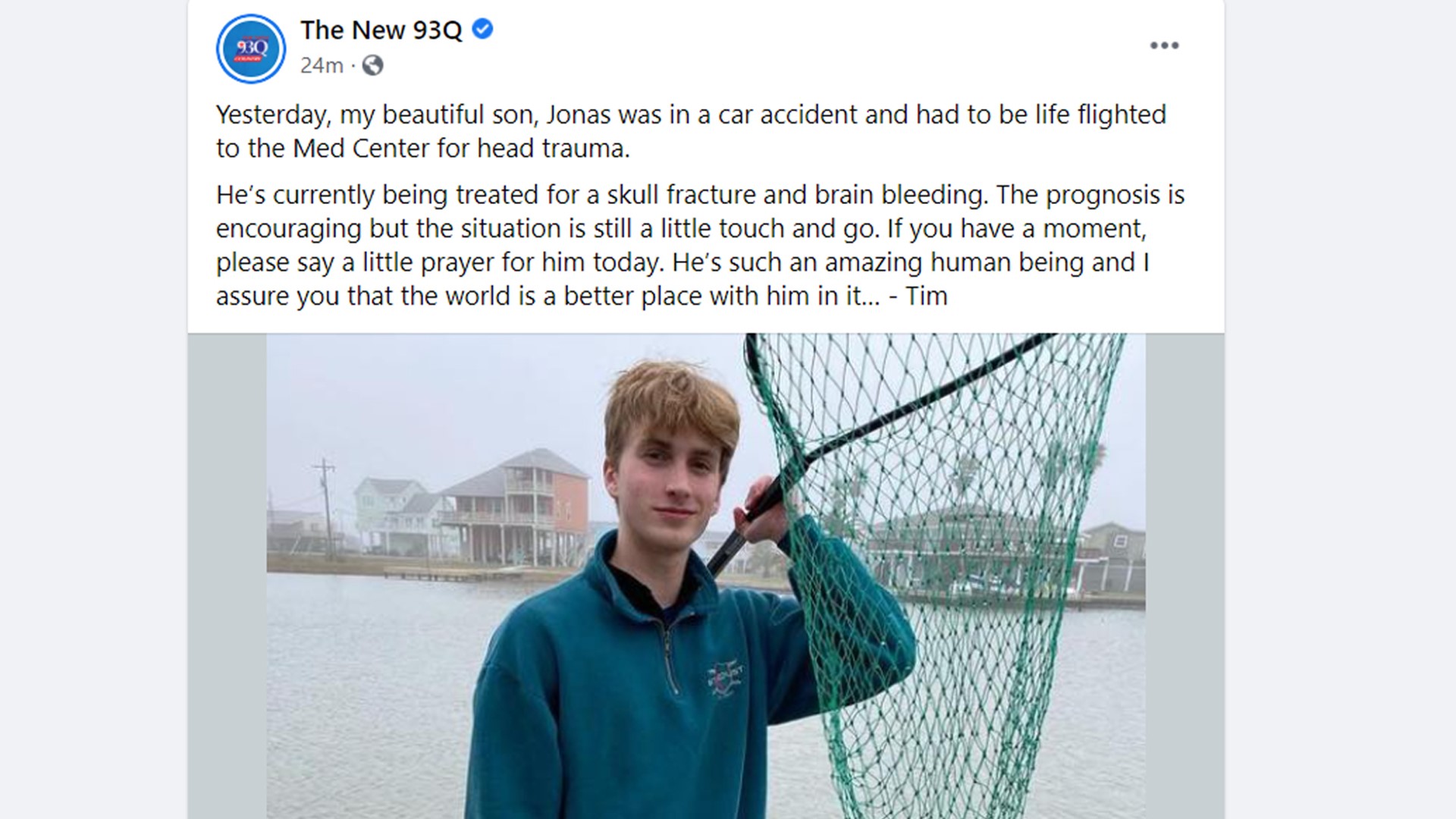 Tim Tuttle's son airlifted to hospital after suffering injuries | khou.com