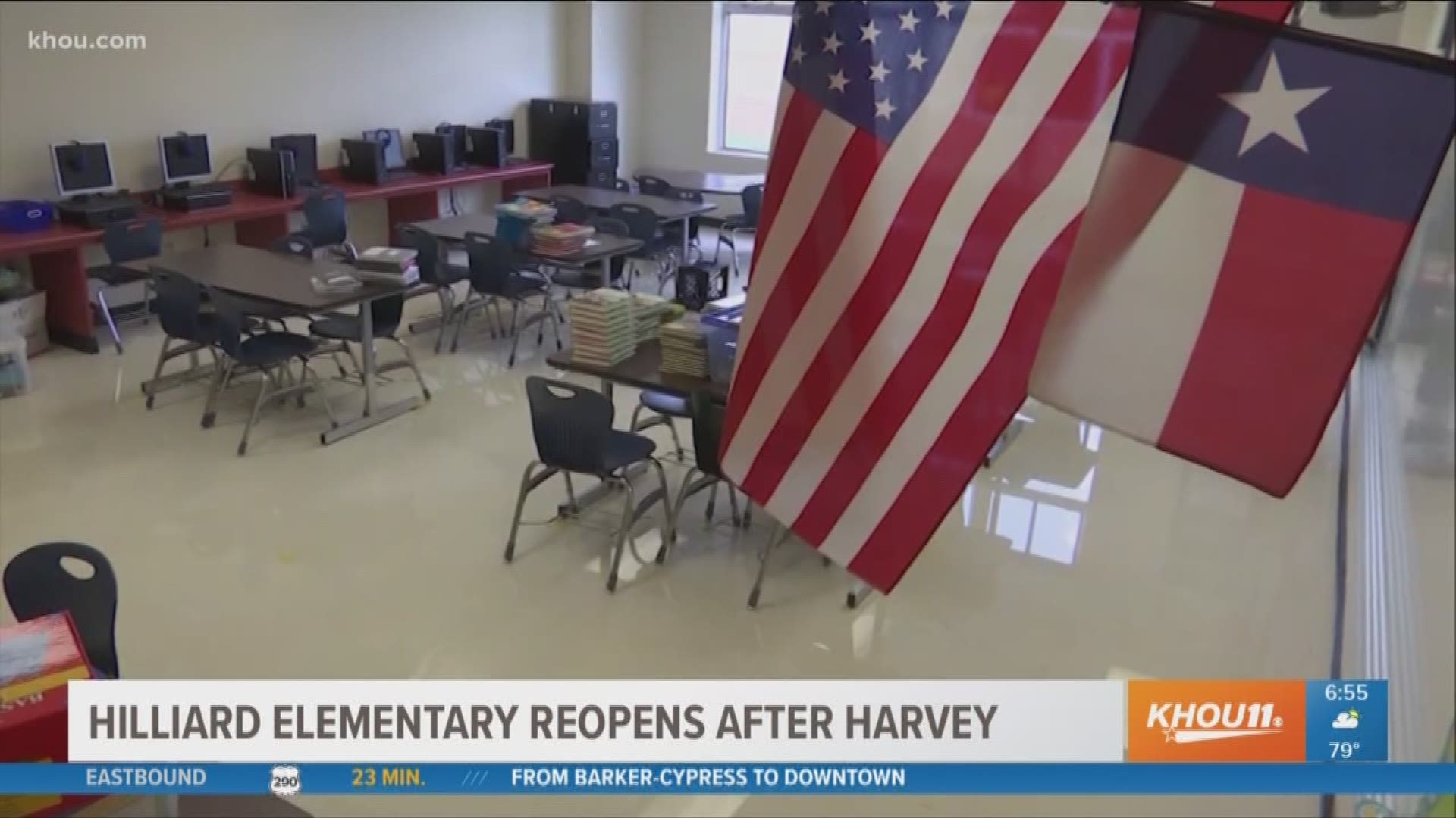 Hilliard Elementary reopens after Harvey | khou.com