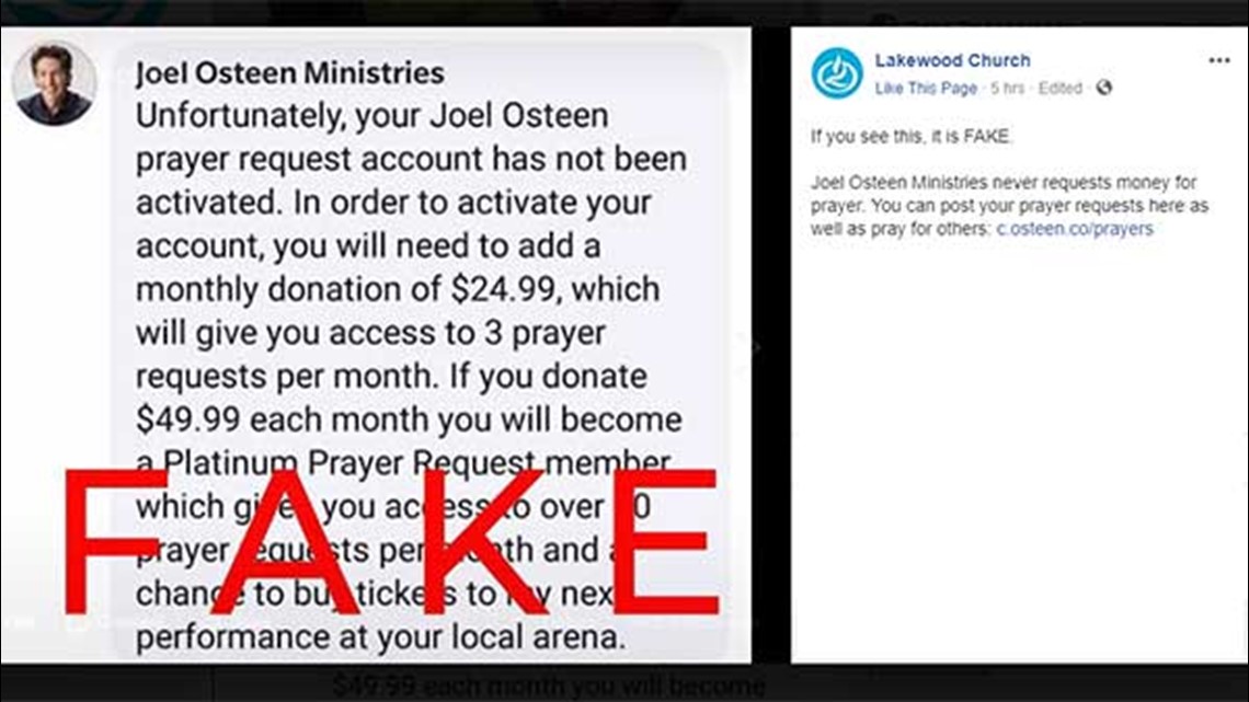 Fake Joel Osteen Ministries scam: Don't fall for it | khou.com