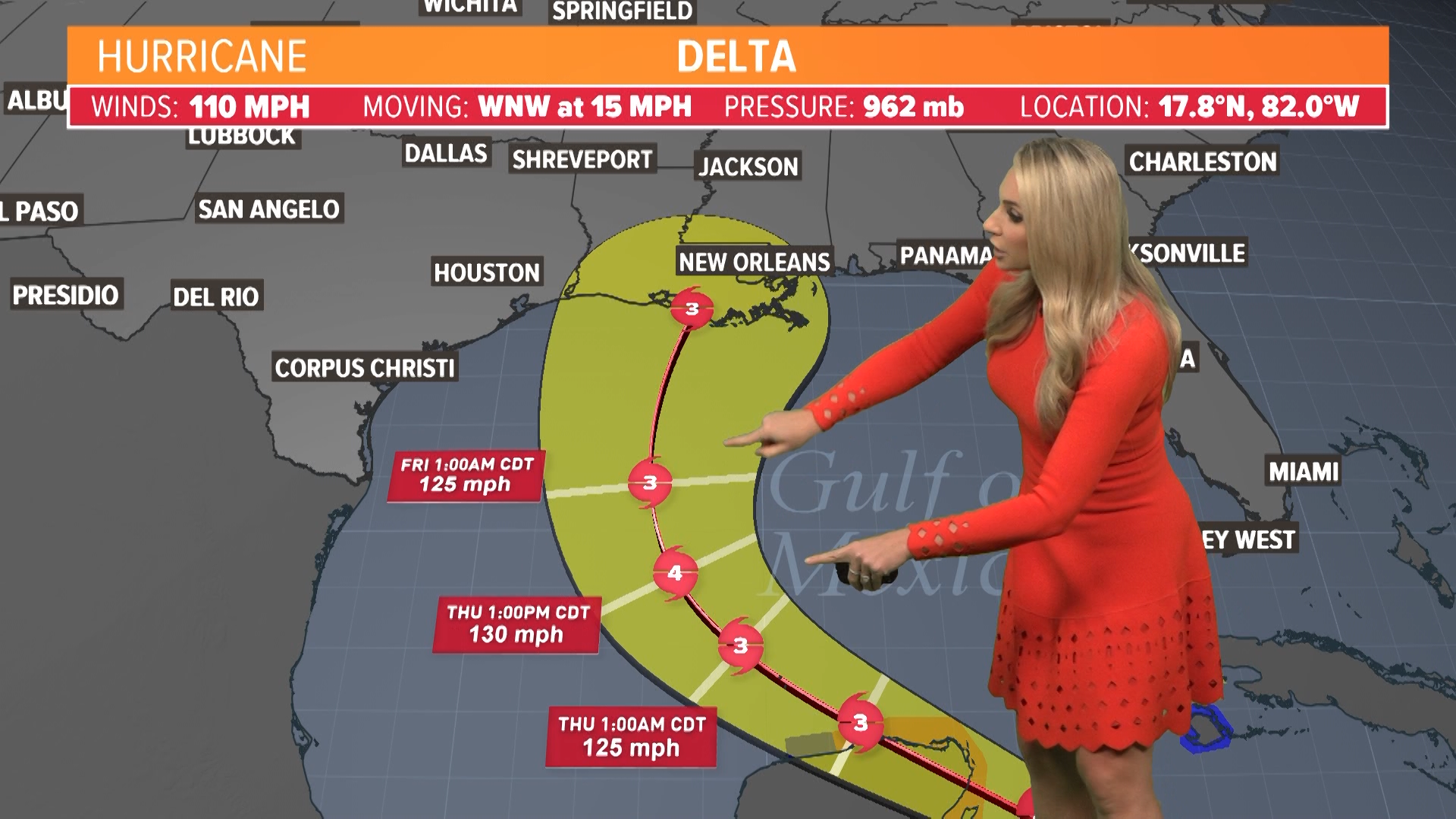 Delta update: Hurricane rapidly intensifying as it nears Gulf of Mexico ...