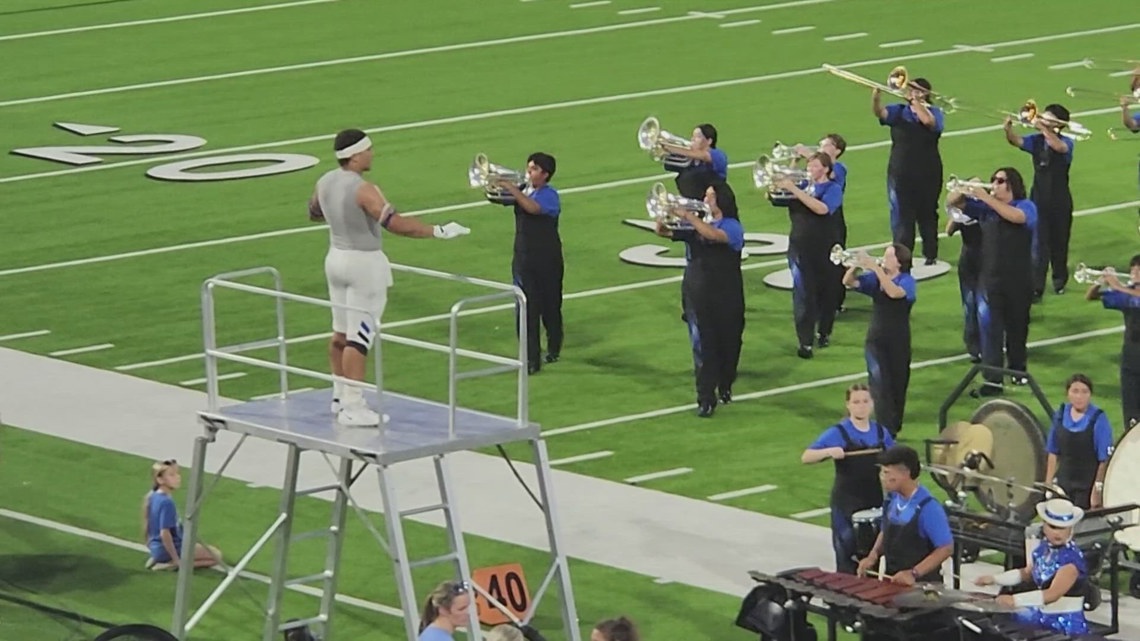 Senior balances demanding roles on football field and band podium ...