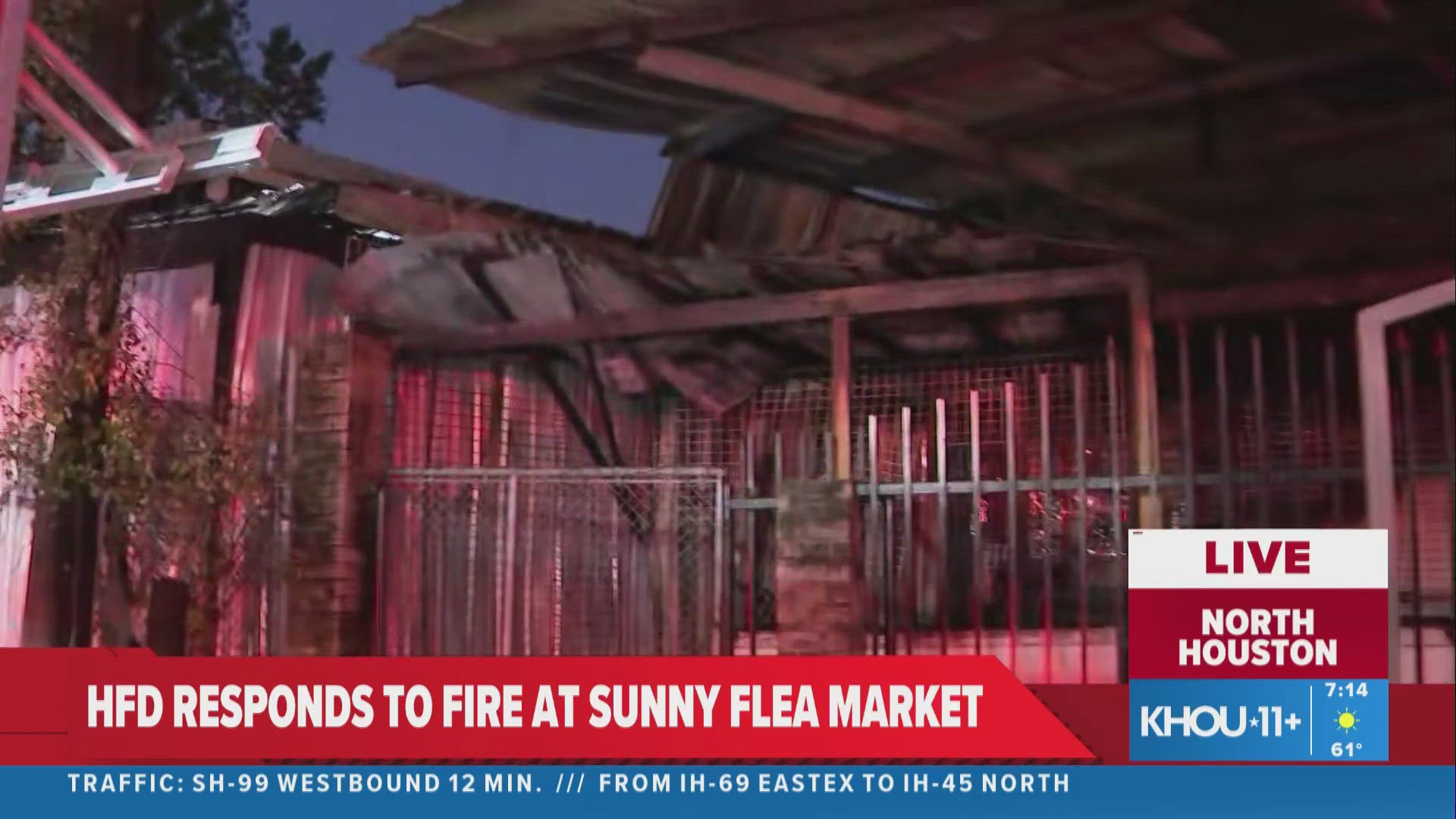 Fire breaks out at Sunny Flea Market in north Houston | khou.com