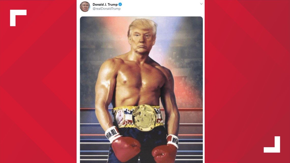 Trump tweets image of himself as Rocky in 'Rocky III' movie | khou.com