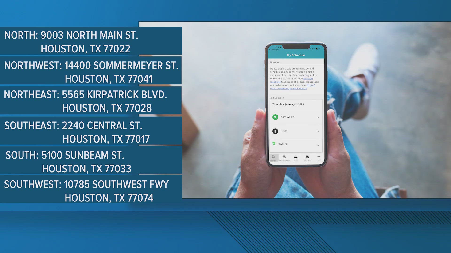 Houston bulk trash pickup running late | See drop-off locations | khou.com