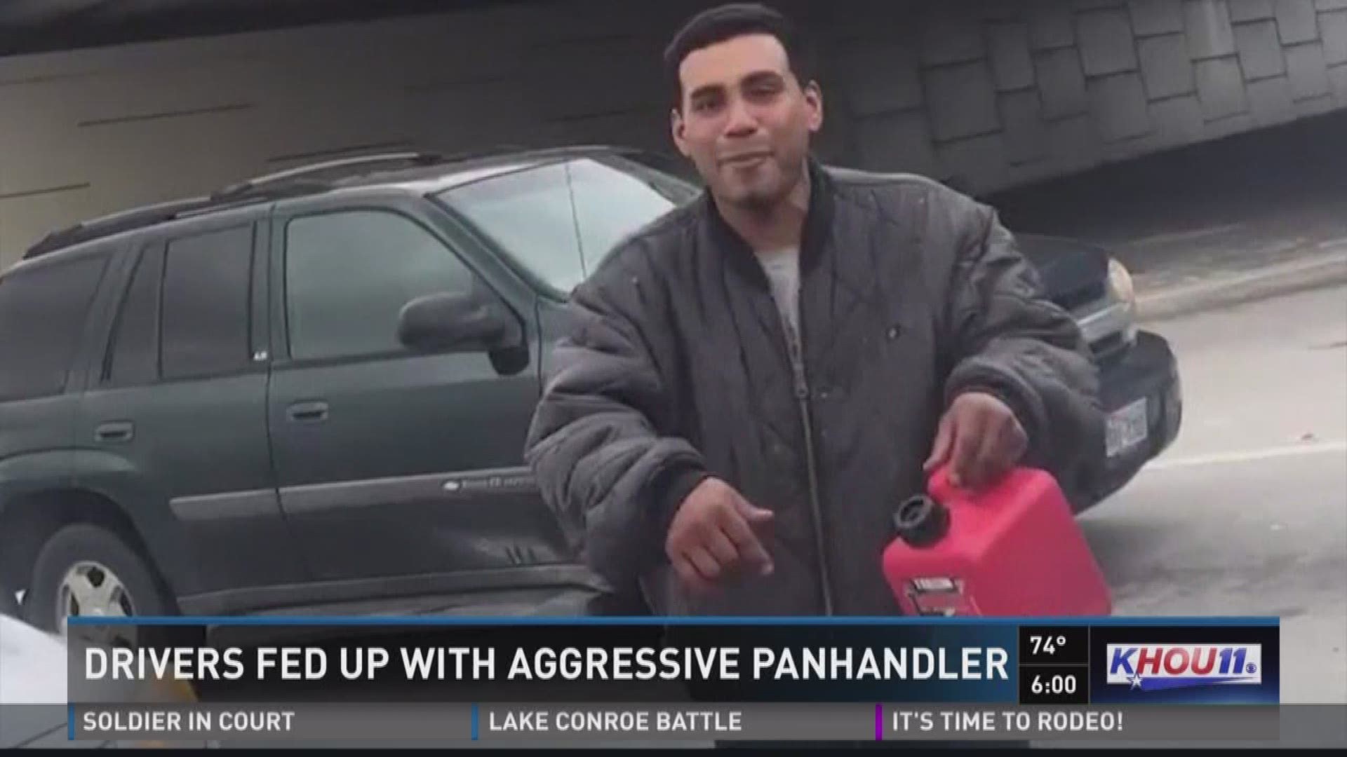 Drivers fed up with overly aggressive 'Gas Can Man' | khou.com