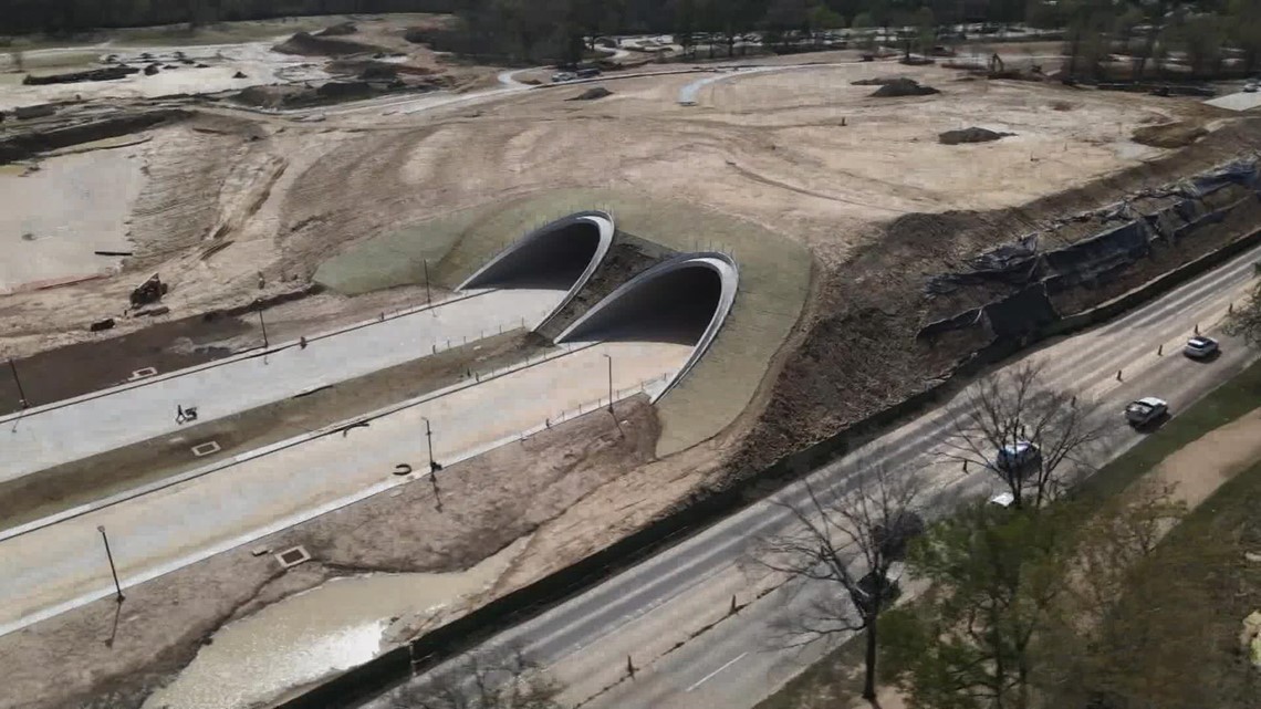 Memorial Park land bridge, tunnels almost finished | khou.com