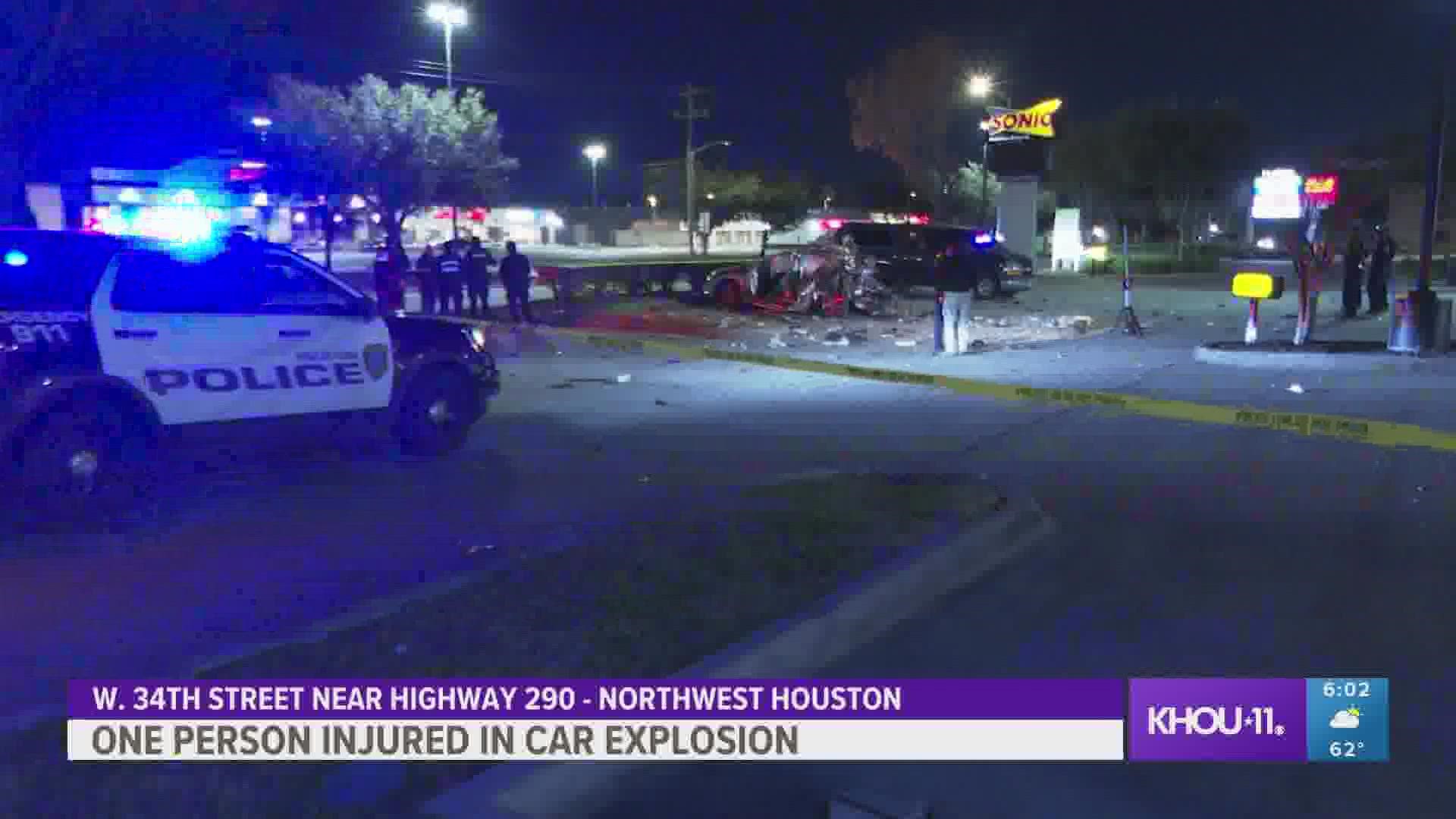 Car explosion inside Sonic Drive-In parking lot leaves 1 injured ...