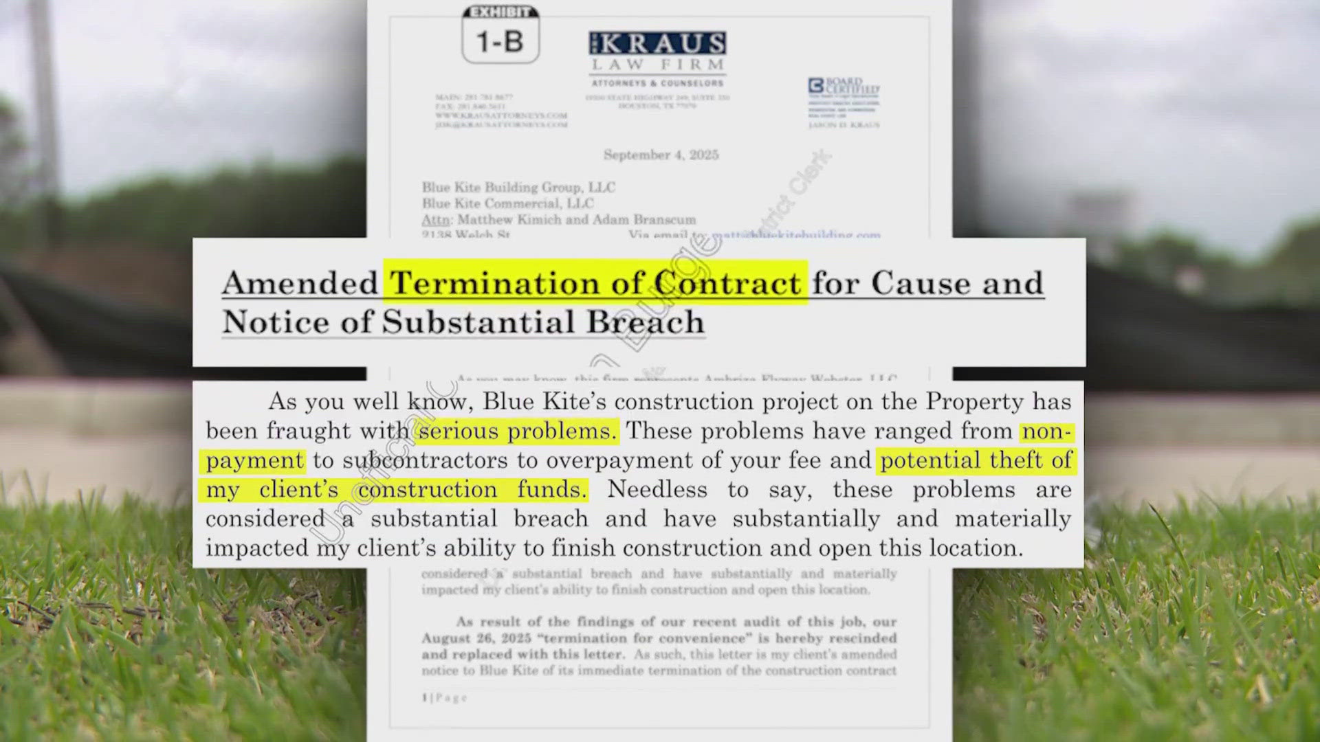 Houston restaurant owner sues contractor Blue Kite for over $1 million ...
