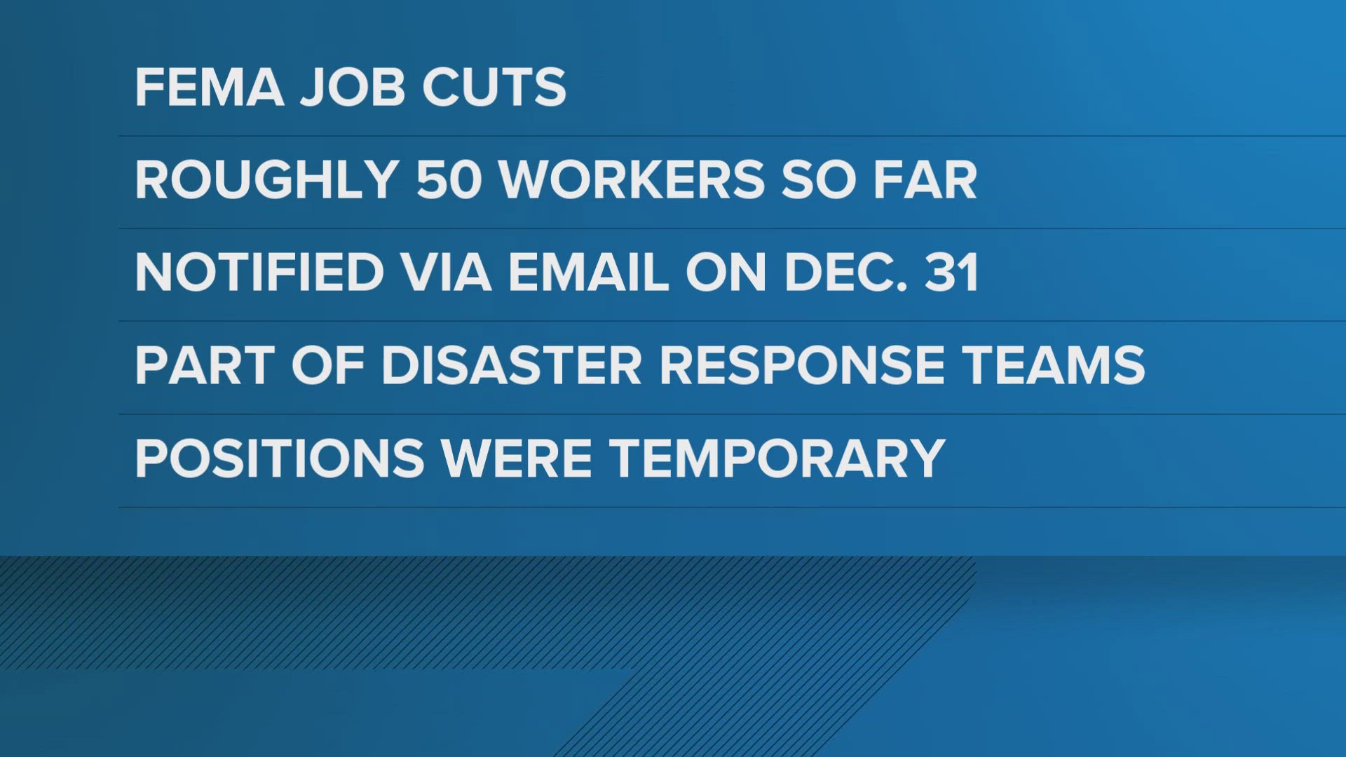 Some FEMA workers starting the new year without jobs | khou.com