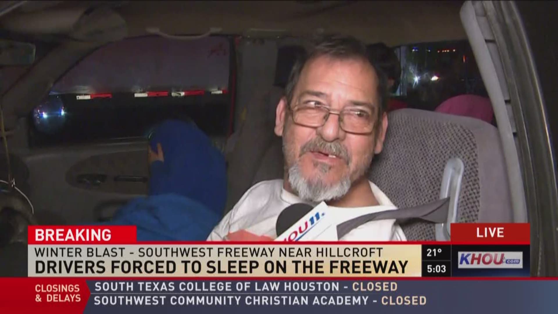 Drivers forced to sleep on the freeway | khou.com