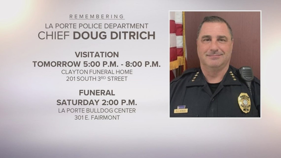 Loved ones prepare to lay La Porte Police Chief Doug Ditrich to rest ...