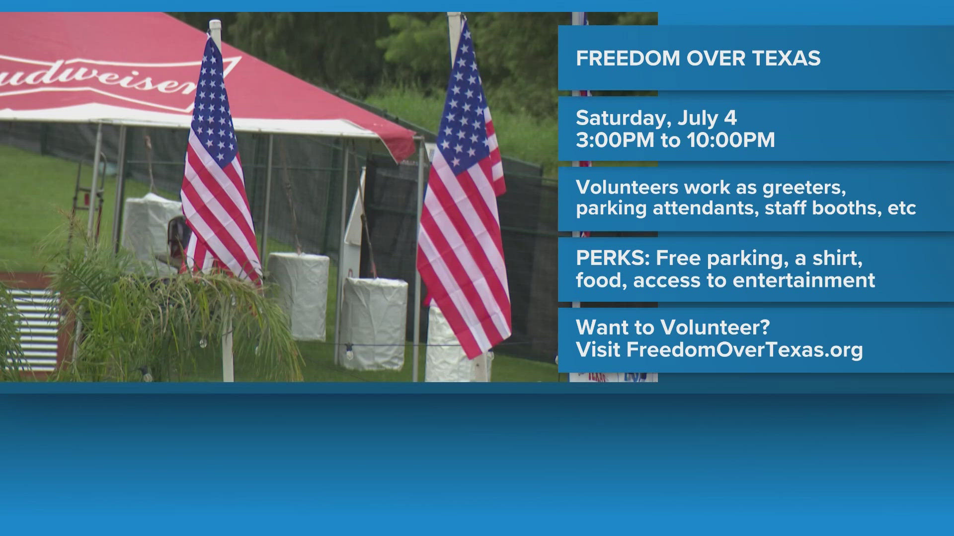 Houston needs volunteers for Freedom Over Texas July 4th event | khou.com