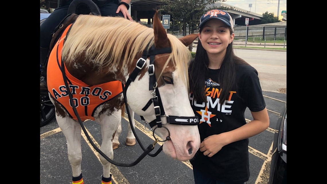 HPD Mounted Patrol Unit horsing around at the World Series | khou.com